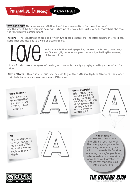 Typography Worksheet